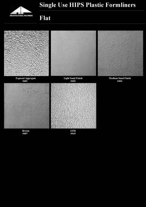 HIPS Plastic Formliners (Single Use)